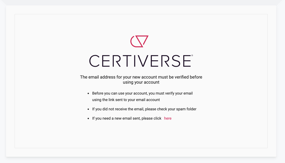 Sign Up/Log In to Certiverse